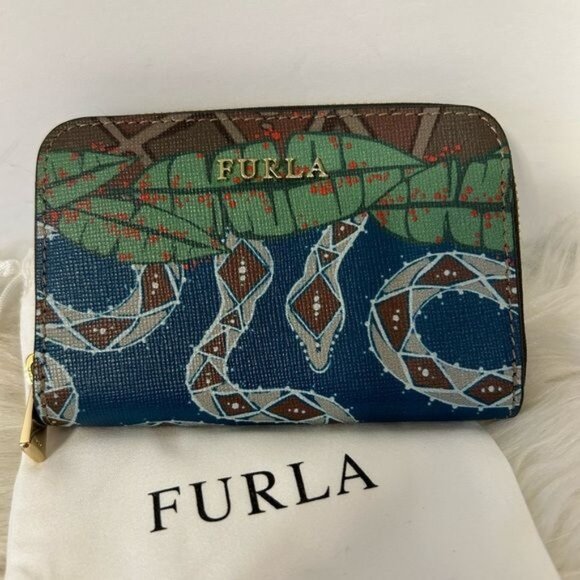 Furla | Bags | Furla Babylon Snake Motif Small Zippered Wallet New With ...